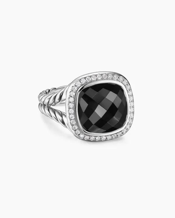 David Yurman Albion Ring With And Diamonds - Black Onyx