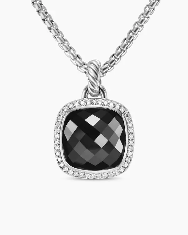 David Yurman Albion Pendant With Diamonds - Black Onyx
