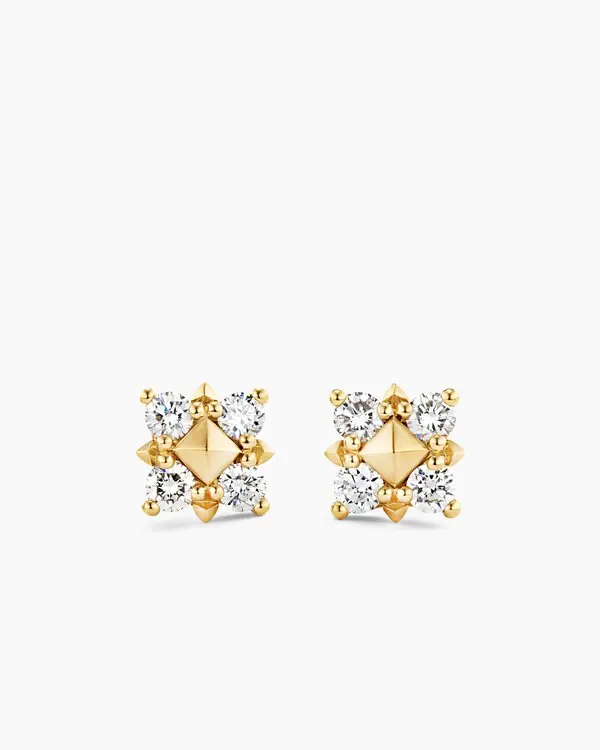 David Yurman Petite Modern Renaissance Pyramid Stud Earrings - Diamond
