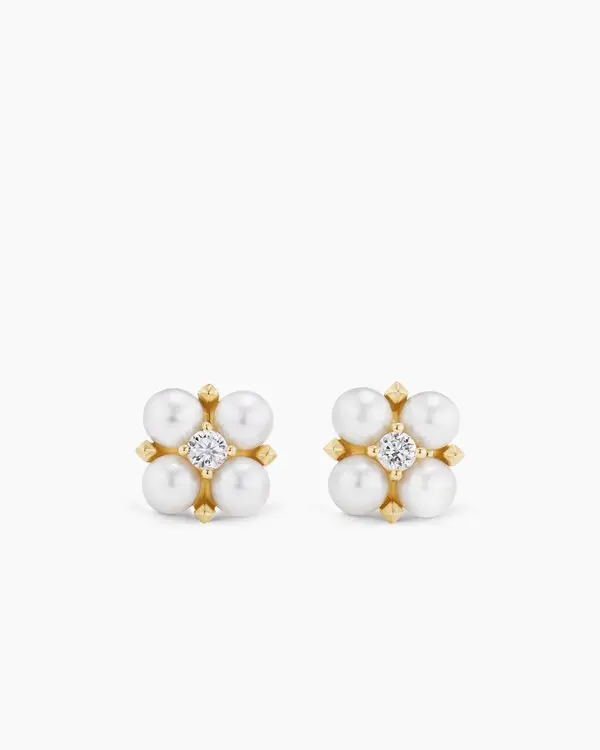 David Yurman Petite Modern Renaissance® Pearl Stud Earrings - Akoya White Pearl
