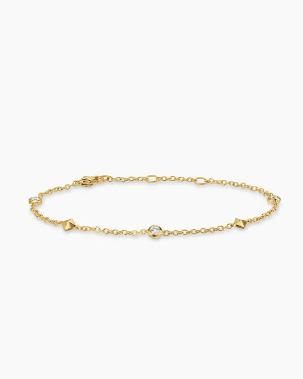 David Yurman Petite Modern Renaissance Station Bracelet - Diamond
