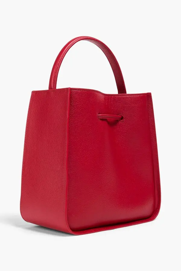3.1 Phillip Lim Soleil Small Pebbled-Leather Bucket Bag - Red - 60
