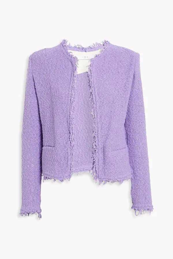 IRO PARIS Shavan Cotton-blend Bouclé-tweed Jacket - Lavender