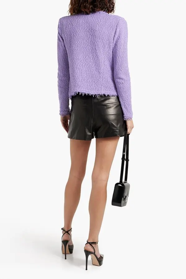 IRO PARIS Shavan Cotton-blend Bouclé-tweed Jacket - Lavender