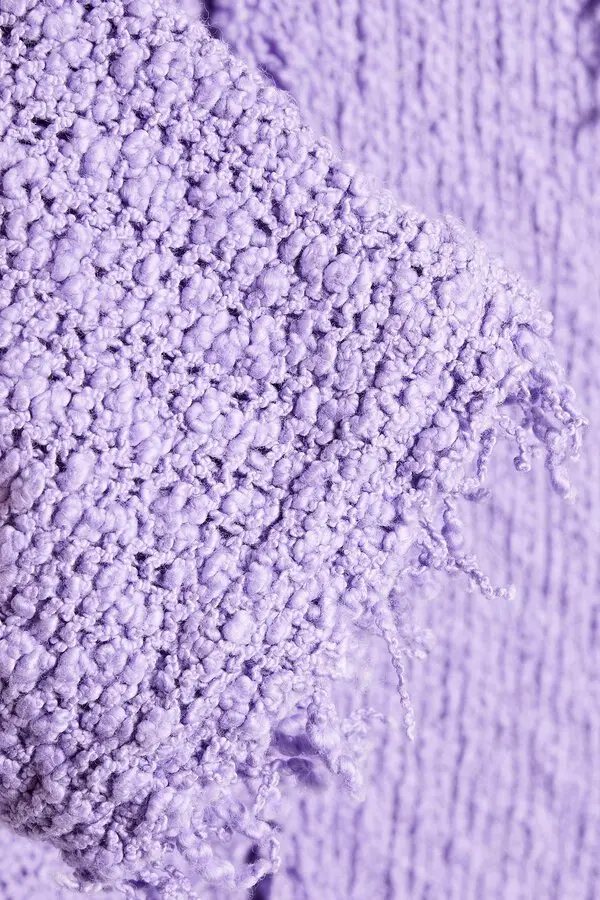IRO PARIS Shavan Cotton-blend Bouclé-tweed Jacket - Lavender
