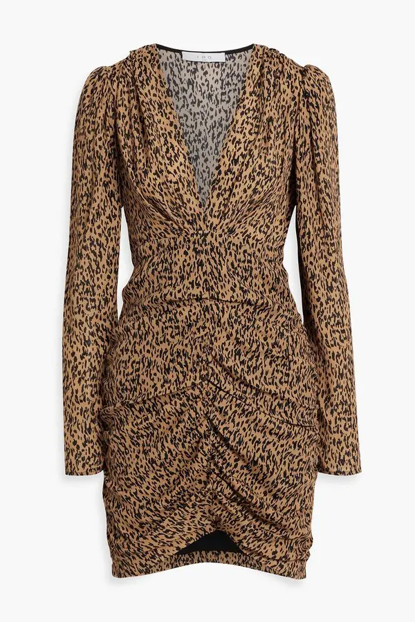 IRO PARIS Elsana Leopard-print Mini Dress
