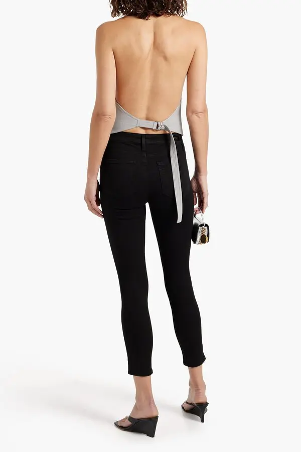 Jean Femme Paige Verdugo Crop Skinny - Taille 28 (équivalent 6) - Bleu - Occasion Très Bon état