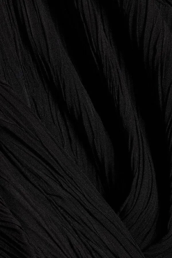 IRO PARIS Alvina Wrap-effect Plissé Tulle Mini Dress