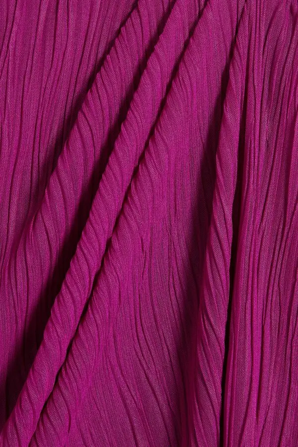 IRO PARIS Alvina Wrap-effect Plissé Tulle Mini Dress - Magenta