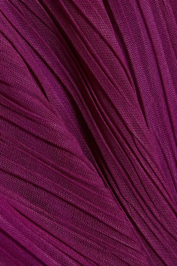 IRO PARIS Alofi Plissé Mesh Midi Dress