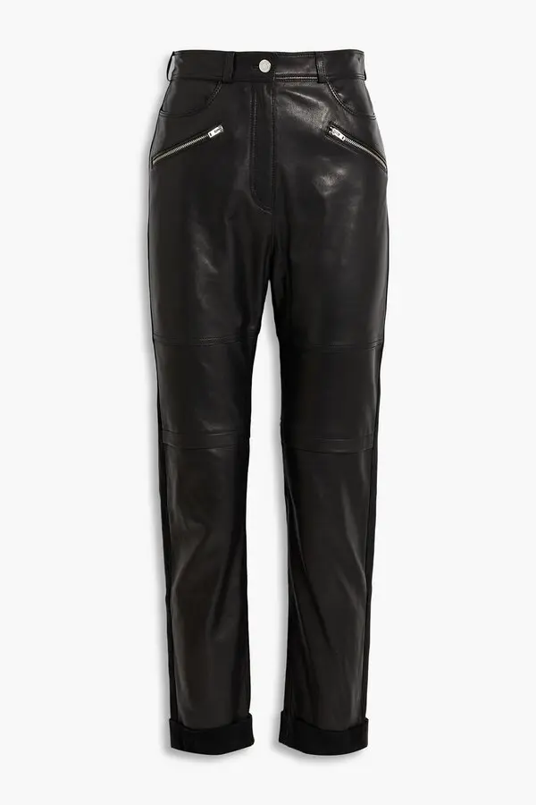 IRO PARIS Aysel Leather Straight-leg Pants
