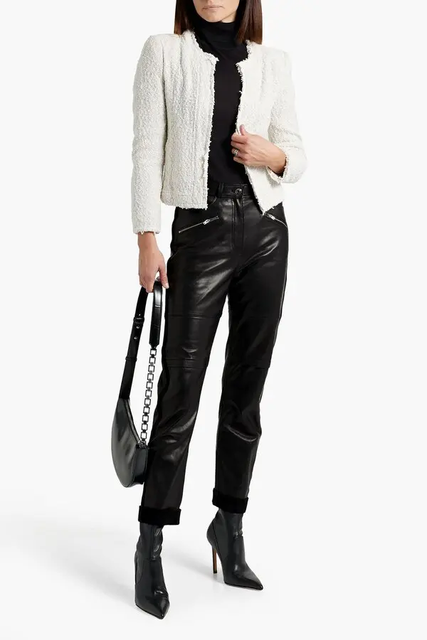 IRO PARIS Aysel Leather Straight-leg Pants