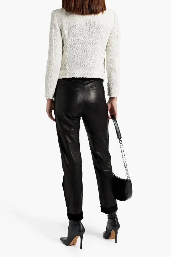 IRO PARIS Aysel Leather Straight-leg Pants
