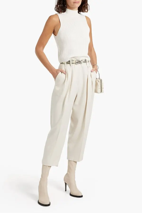 IRO PARIS Marwyn Cropped Tweed Tapered Pants
