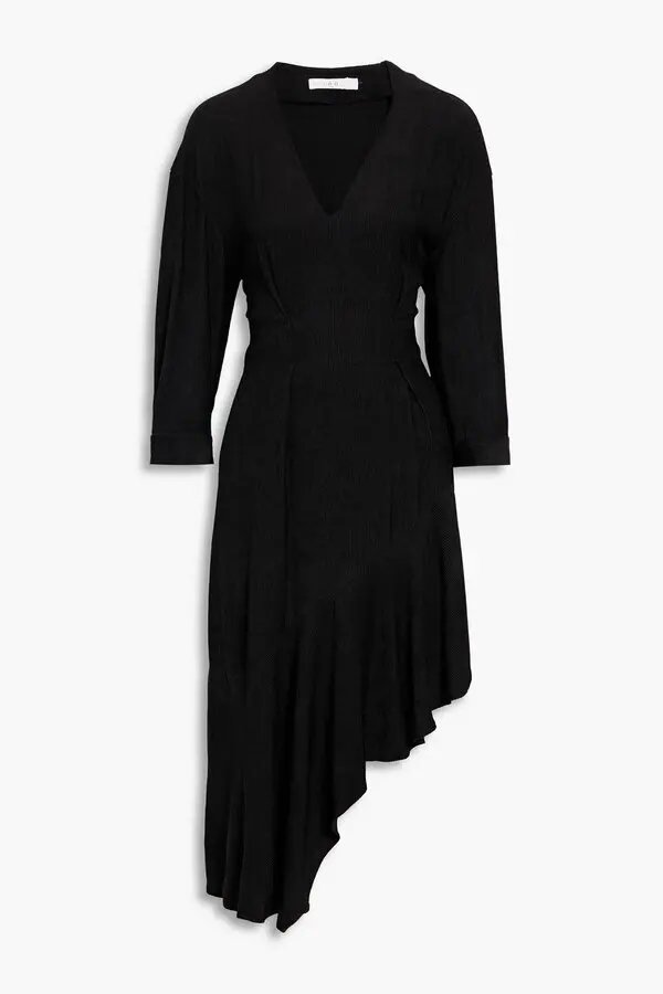 IRO PARIS Izae Asymmetric Chenille Dress - Black