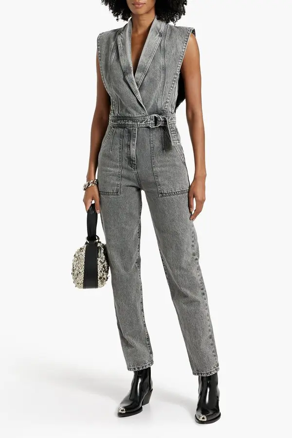 IRO PARIS Laebi Denim Jumpsuit - Charcoal