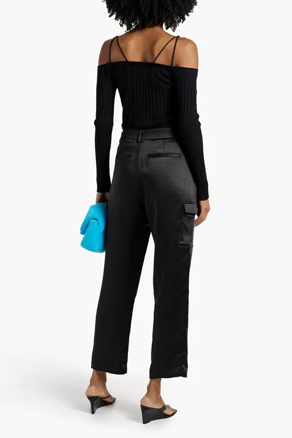 Paige Satin Cargo Pants