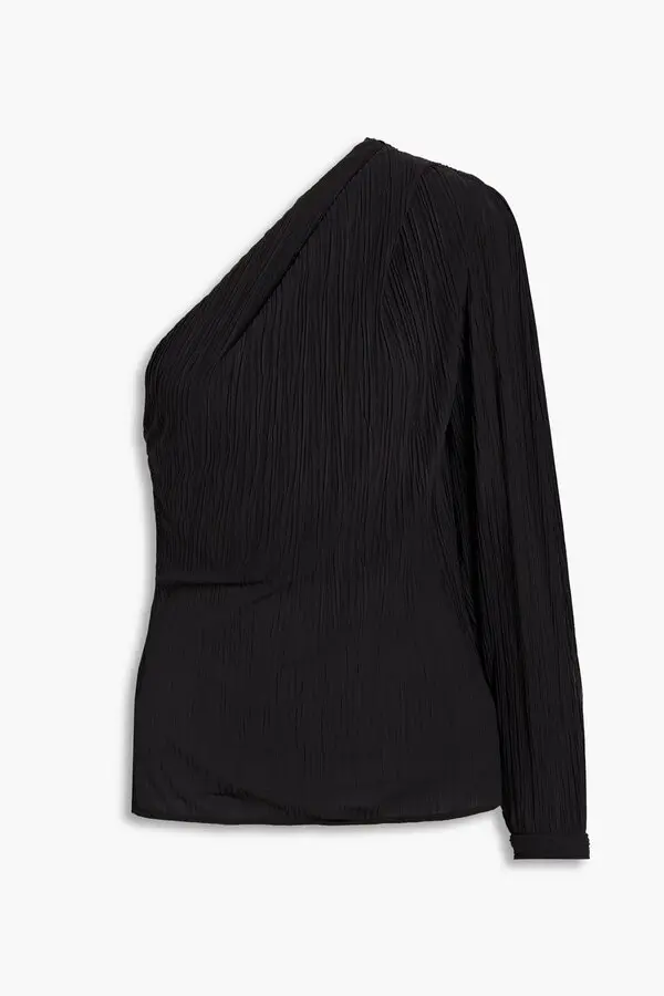 IRO PARIS Amalys One-sleeve Plissé Georgette Top