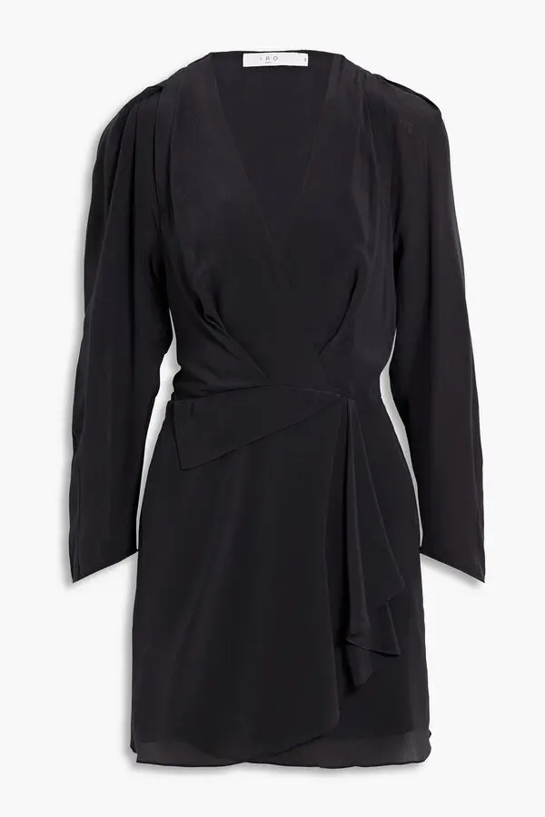 IRO PARIS Genara Wrap-effect Silk Crepe De Chine Mini Dress