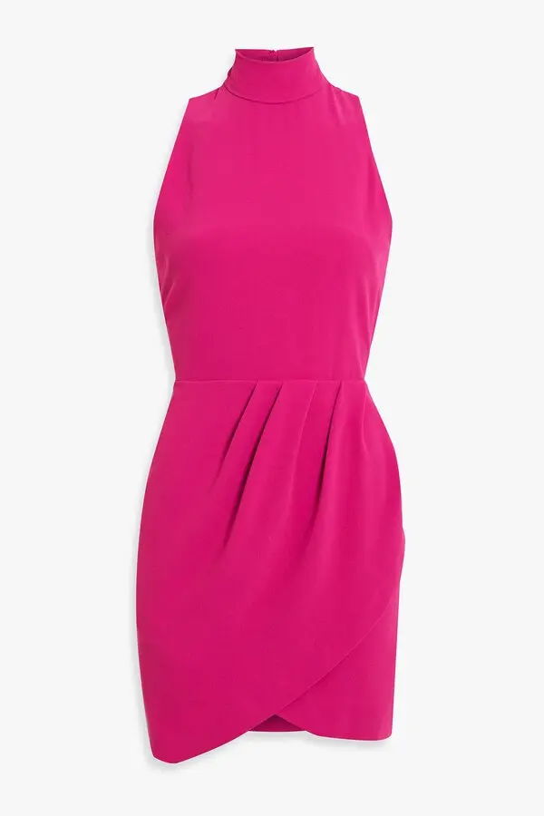 IRO PARIS Kamela Pleated Crepe Mini Dress - Fuchsia