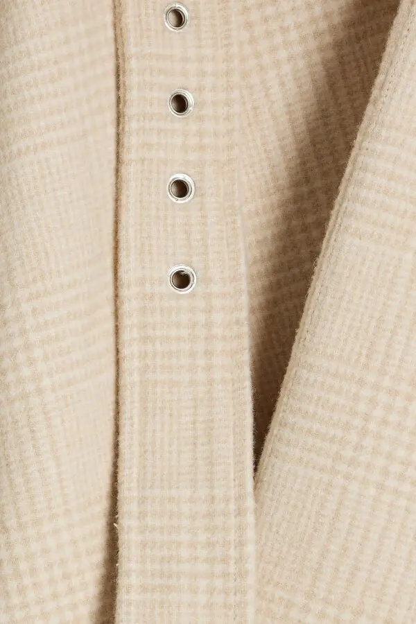Paige Derenne Belted Prince Of Wales Checked Coat