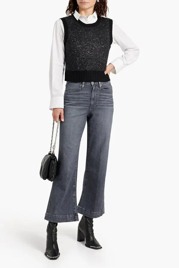 Paige Amour Cropped Bootcut Jeans