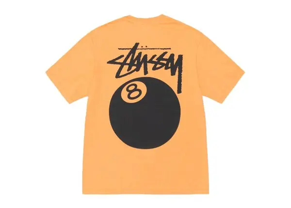 StÜssy 8 Ball Tee Pigment Dyed T-shirt - Orange