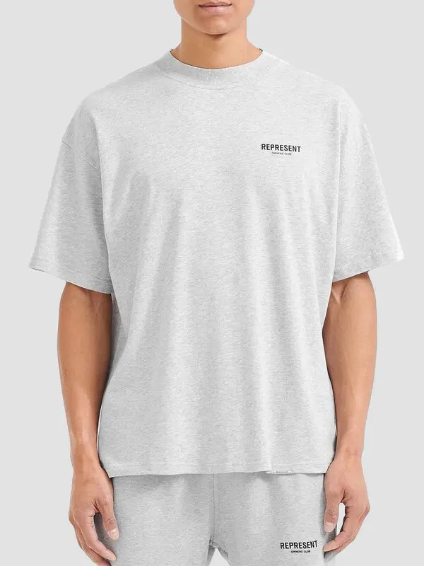 REPRESENT Owners Club Logo Cotton T-shirt - Ash Grey