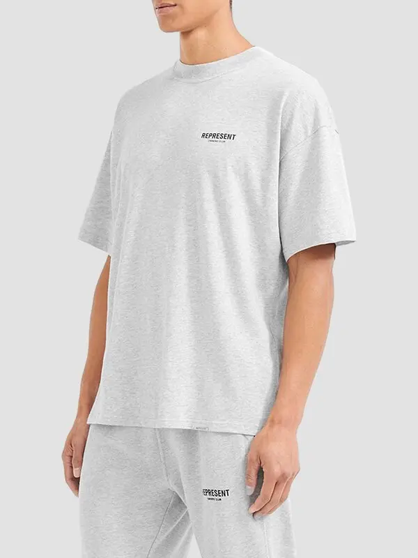 REPRESENT Owners Club Logo Cotton T-shirt - Ash Grey
