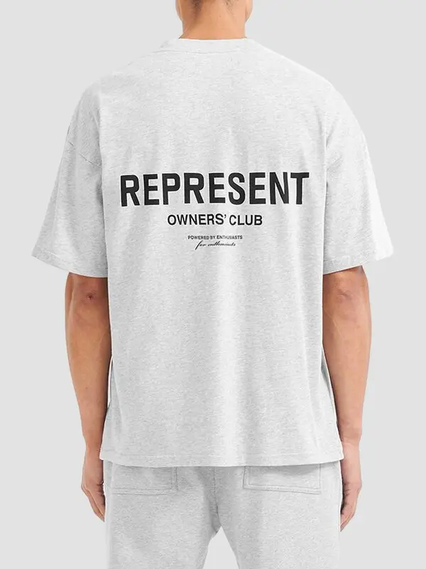 REPRESENT Owners Club Logo Cotton T-shirt - Ash Grey