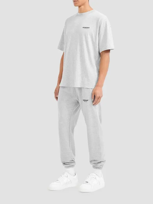 REPRESENT Owners Club Logo Cotton T-shirt - Ash Grey