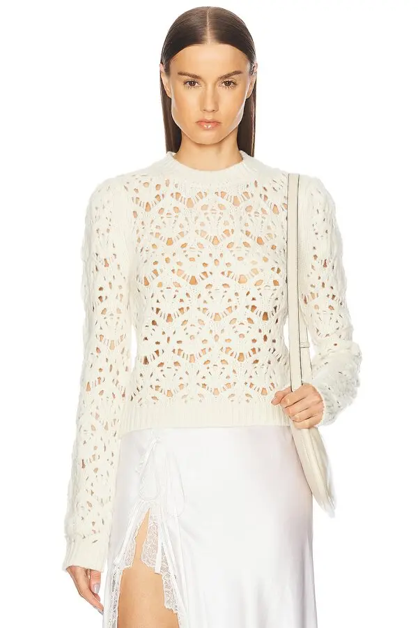 Chloé Chunky Pointelle Knit Sweater