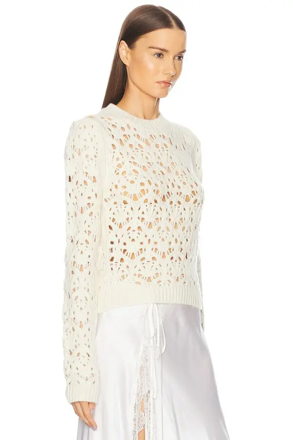 Chloé Chunky Pointelle Knit Sweater