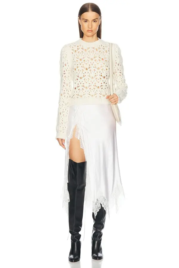 Chloé Chunky Pointelle Knit Sweater