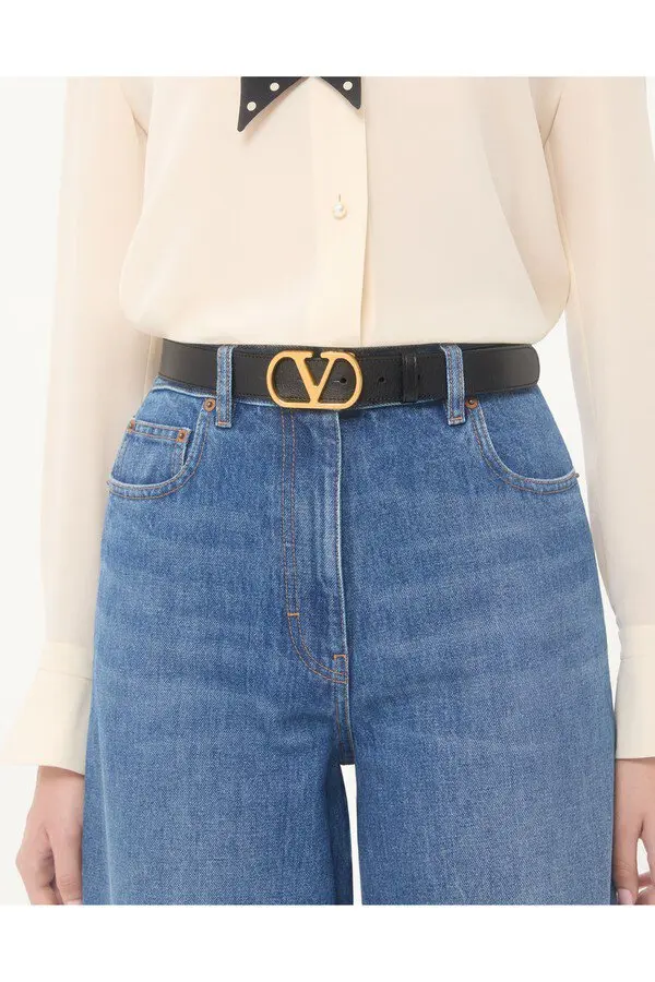 Valentino Garavani Vlogo Signature Belt - Black