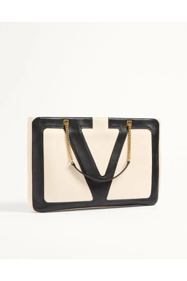 Valentino Garavani Viva Superstar Nappa Leather Shopper - Black