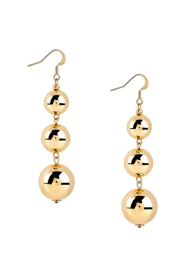 KENNETH JAY LANE Bead Drop Earrings - Gold