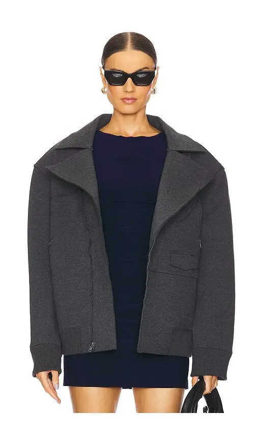 Norma Kamali Oversized Moto Jacket