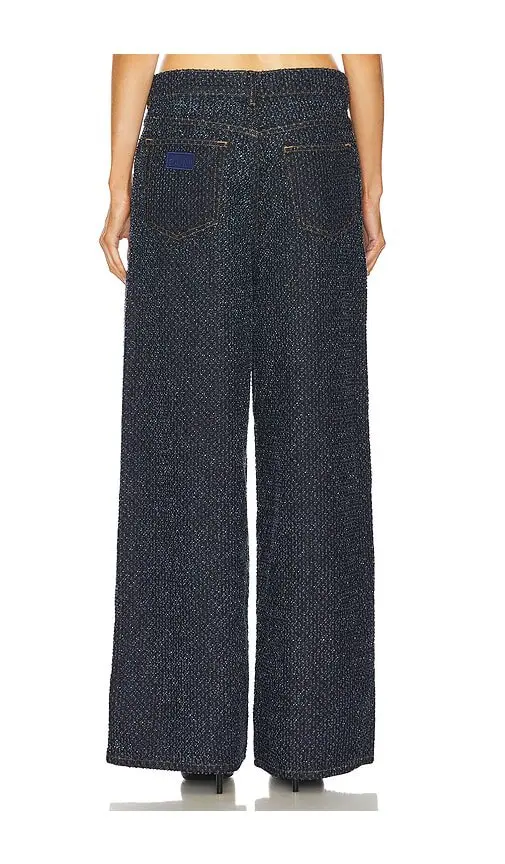 GANNI Fluffy Wide Leg Jeans