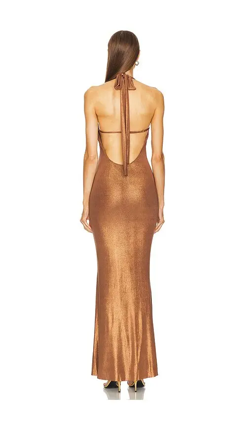 MICHAEL COSTELLO X Soleil Metallic Gown
