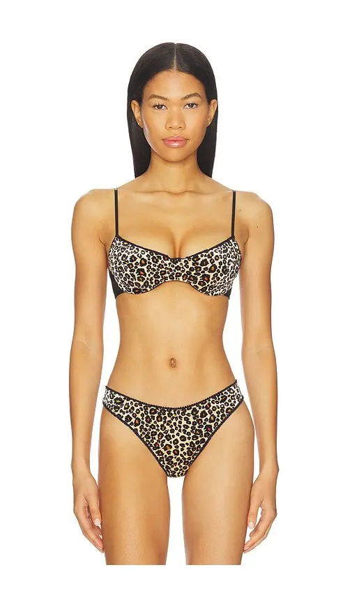 Only Hearts Underwire Bra In Brown - Leopard