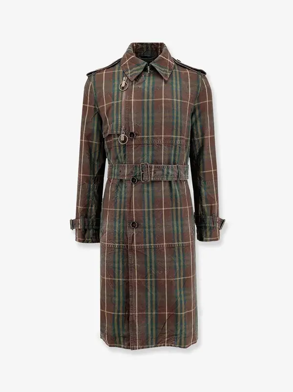 Burberry Cotton Check Trench Coat