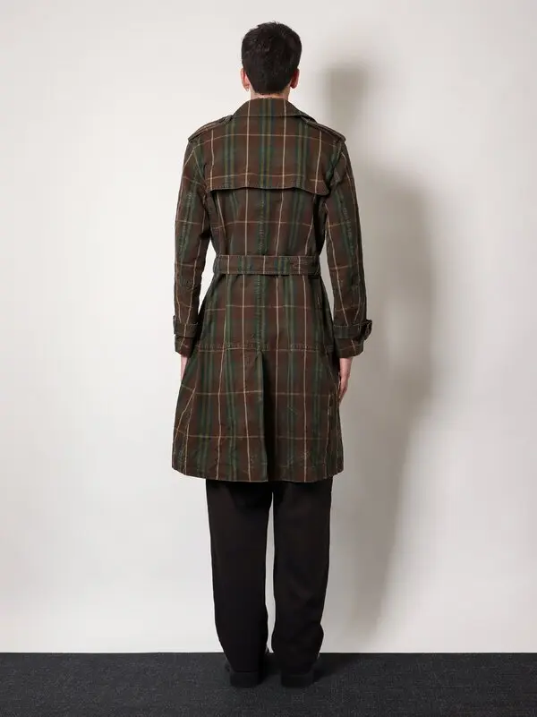 Burberry Cotton Check Trench Coat