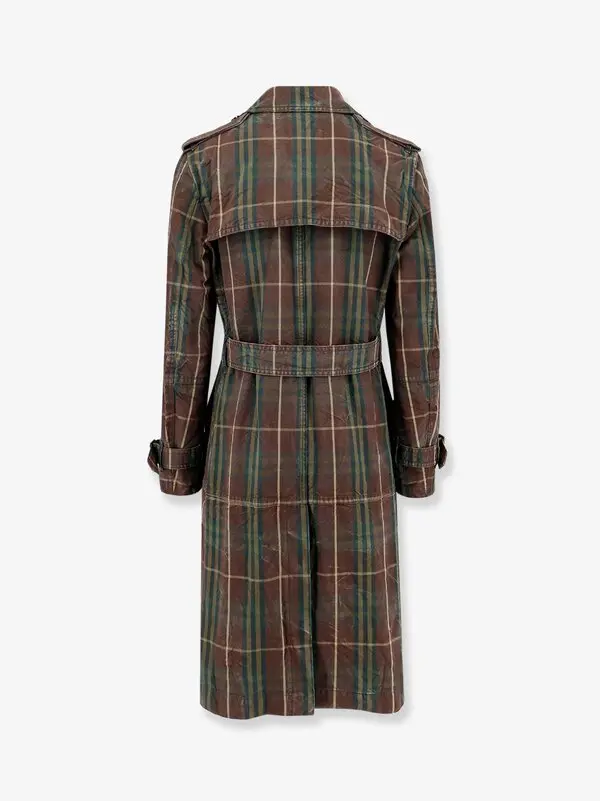 Burberry Cotton Check Trench Coat