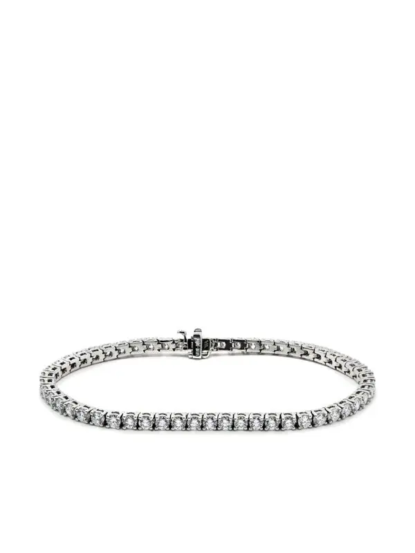 JEWELS AFICIONADO 18kt White Gold Diamond Tennis Bracelet - Silver
