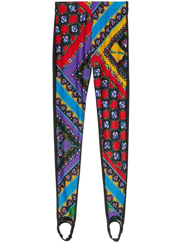 Emilio Pucci Festa-print Stirrup Leggings - Black