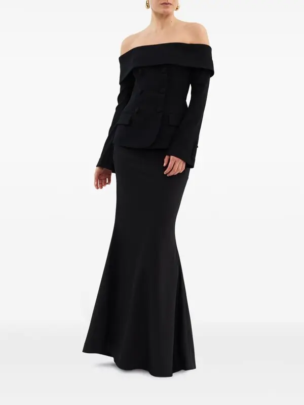 Rebecca Vallance Athena Off-Shoulder Top Black Editorialist