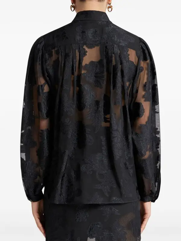 Etro Fil-coupé Effect Chiffon Shirt
