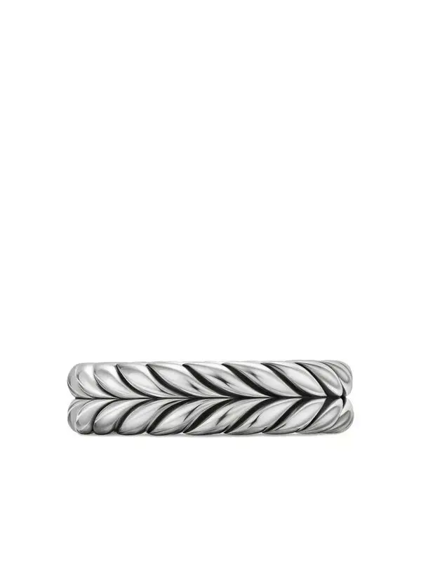 David Yurman Sterling Chevron Band Ring - Silver