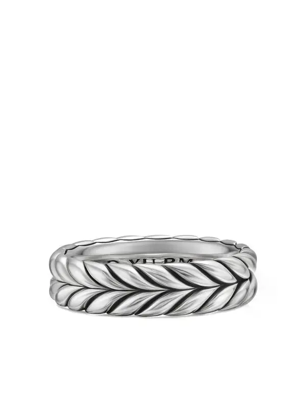 David Yurman Sterling Chevron Band Ring